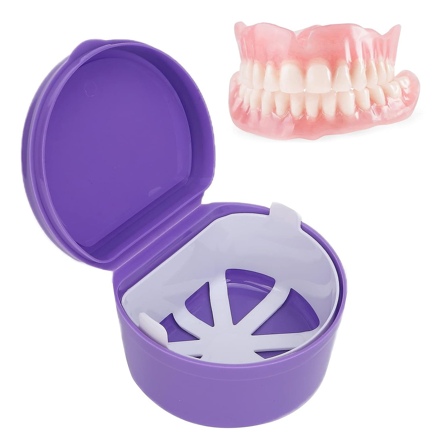 2Pcs Denture Retainer Case, Protable Partial Mouth Guard Container Case ...