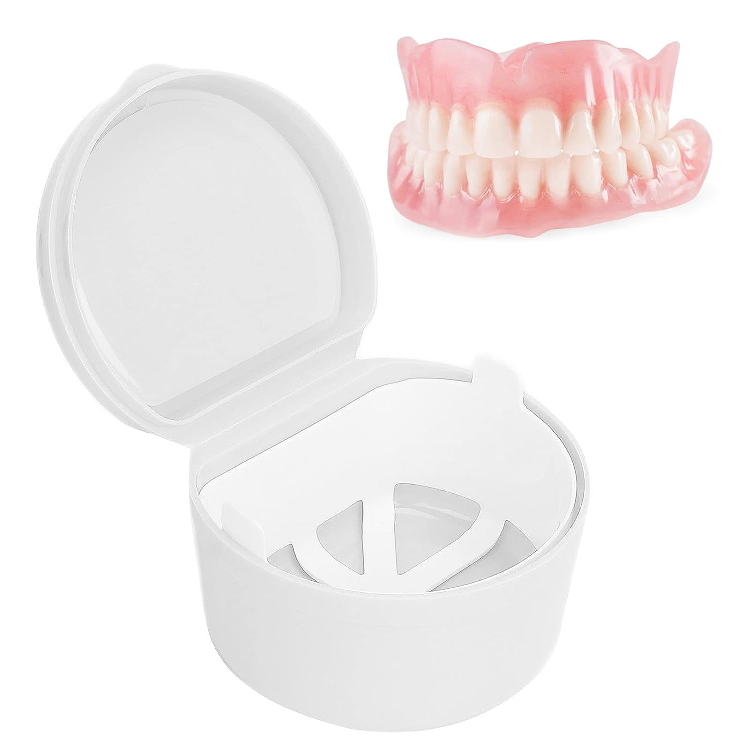 2Pcs Denture Retainer Case, Protable Partial Mouth Guard Container Case ...