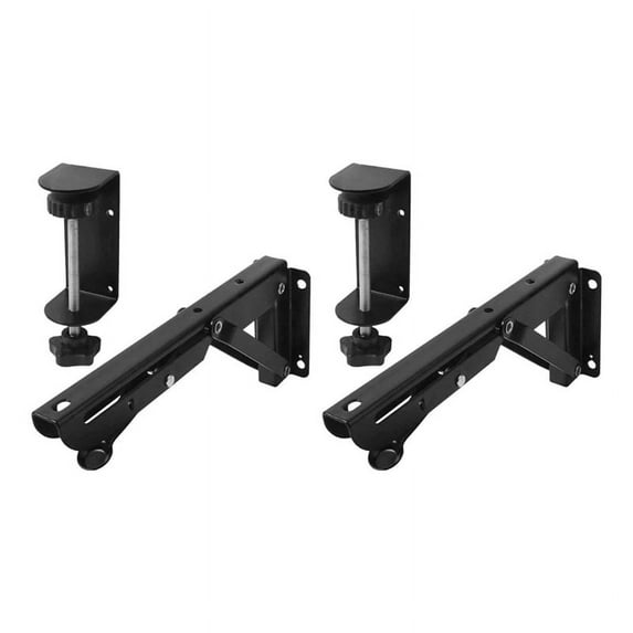 2Pcs Under Desk Keyboard Tray Foldable Brackets with Clamp Easy to ...