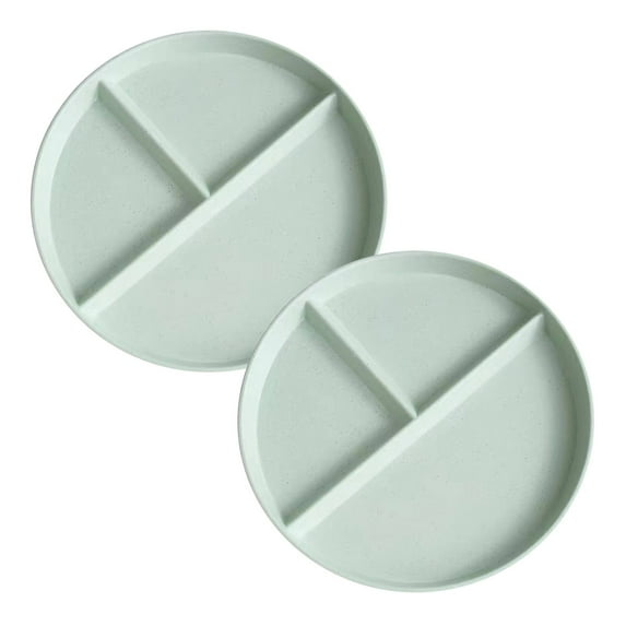 2Pcs Divided Plates for Adults, Unbreakable Portion Control Plate ...