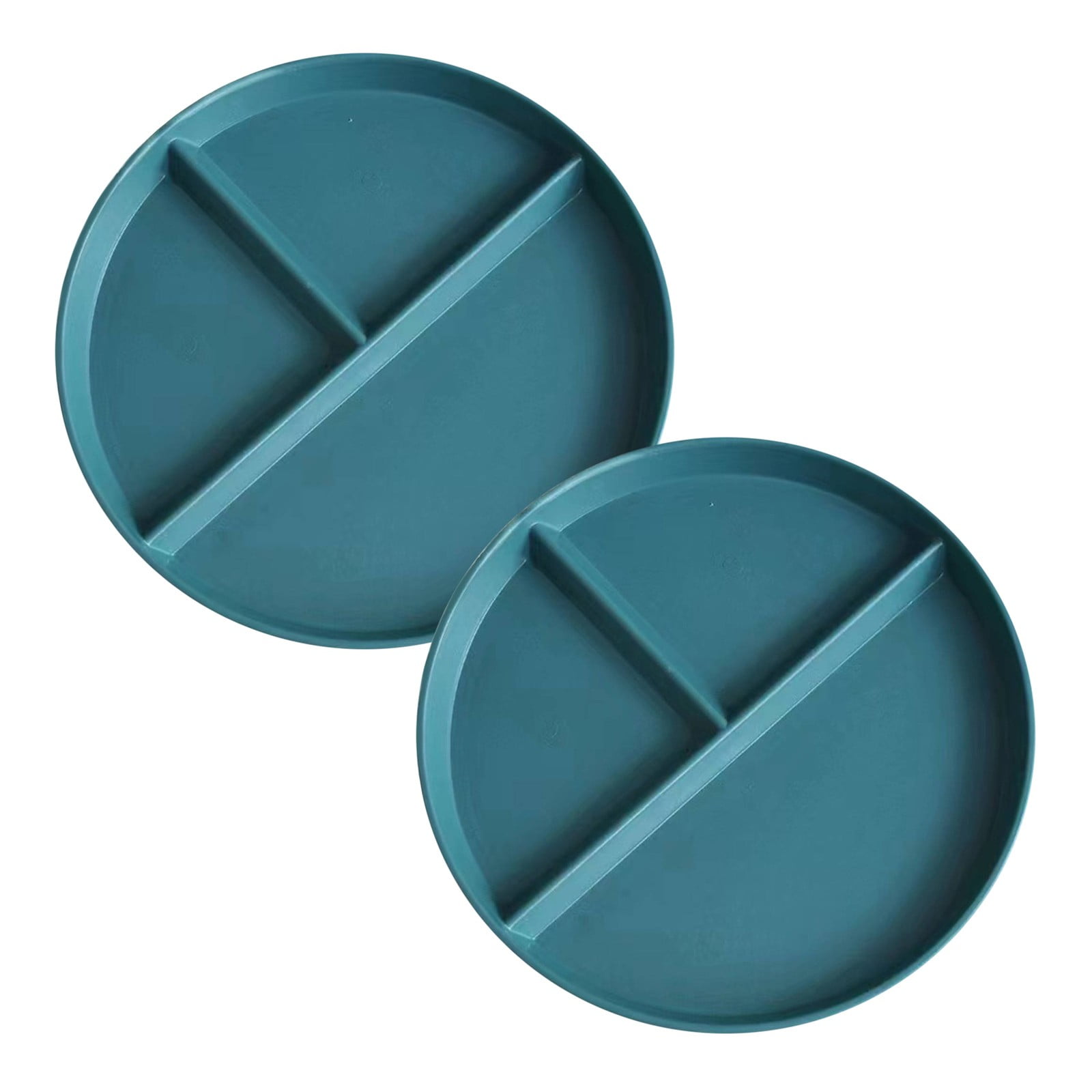 2Pcs Divided Plates for Adults, Unbreakable Portion Control Plate ...
