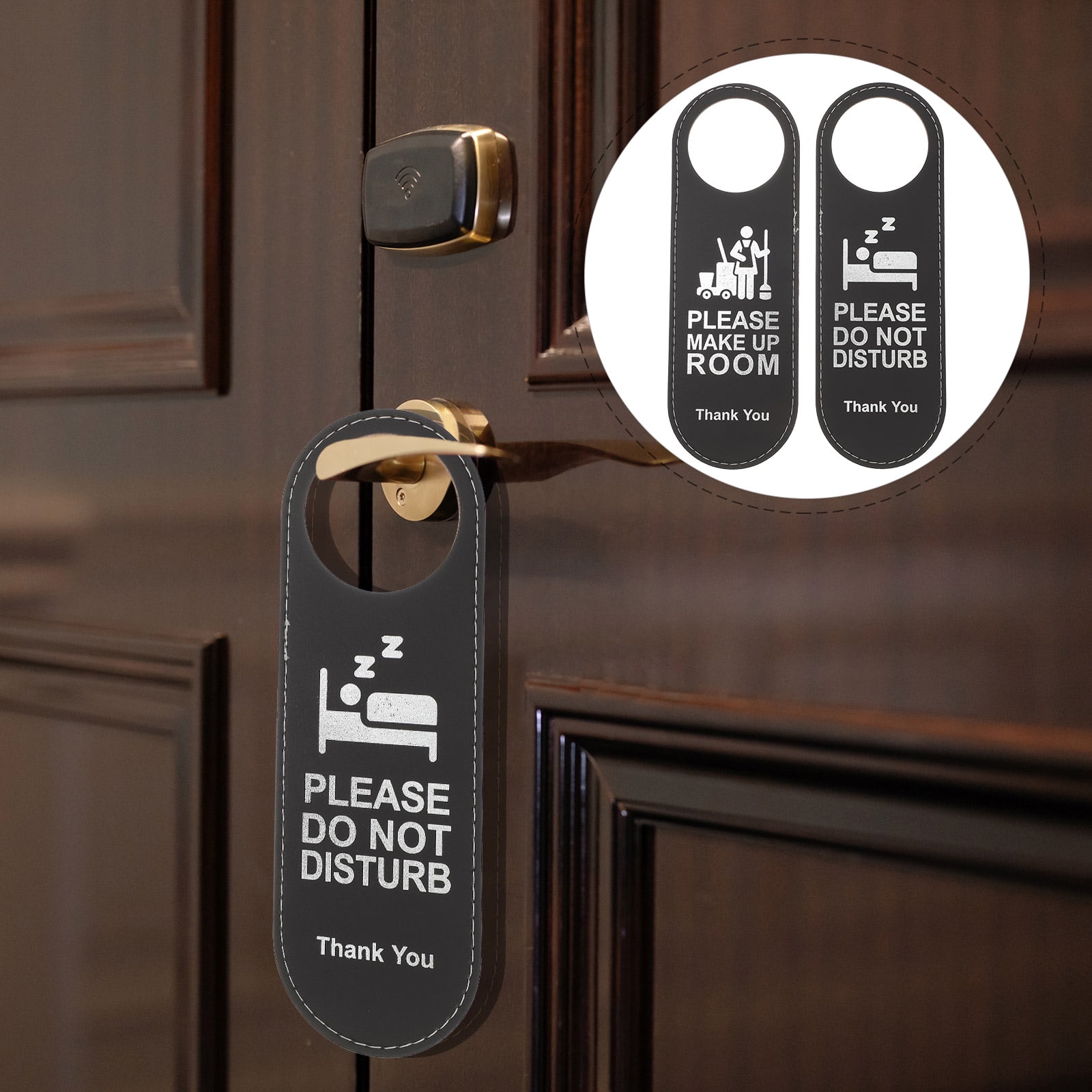 2Pcs Do Not Disturb Door Hanger Sign Double Sided Please Make Room Sign ...