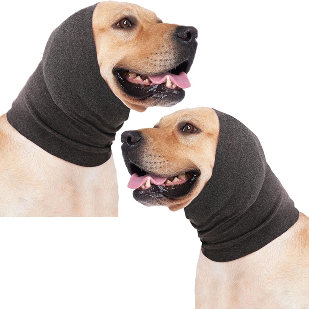 2Pcs Dog Head Cover Quiet Dog Headband No Shake Ear Wrap Anxiety Relief ...