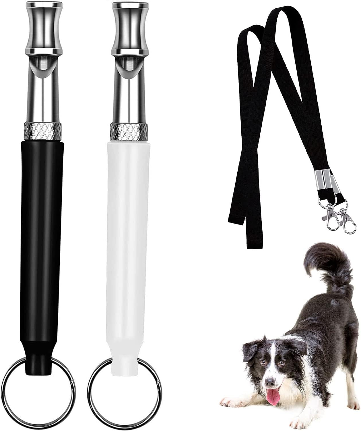 2Pcs Dog Whistle, Ultrasonic Stainless Steel Dog Whistle to Stop ...