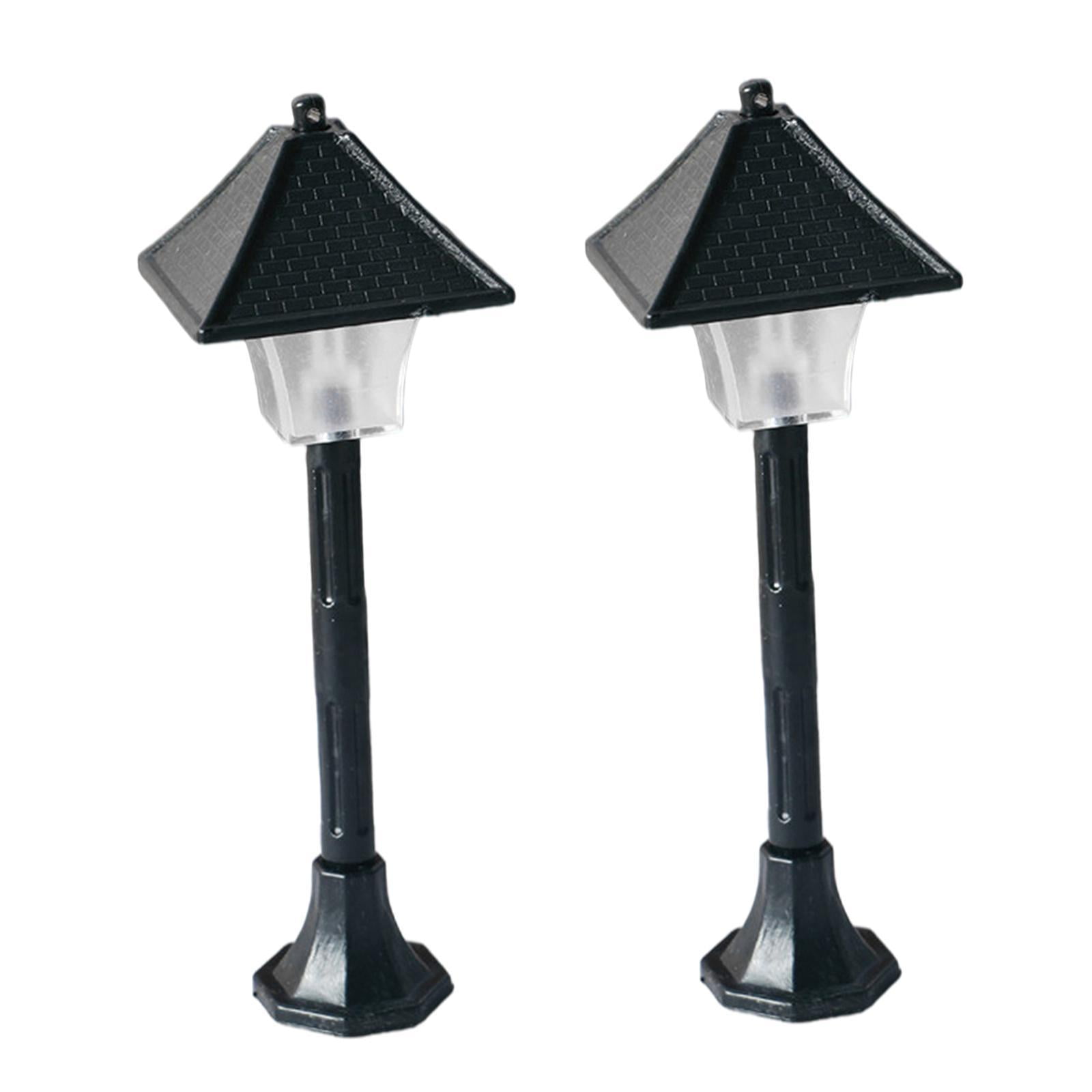 2Pcs Dollhouse Miniature Lamp Post Ornament Furniture Model for ...