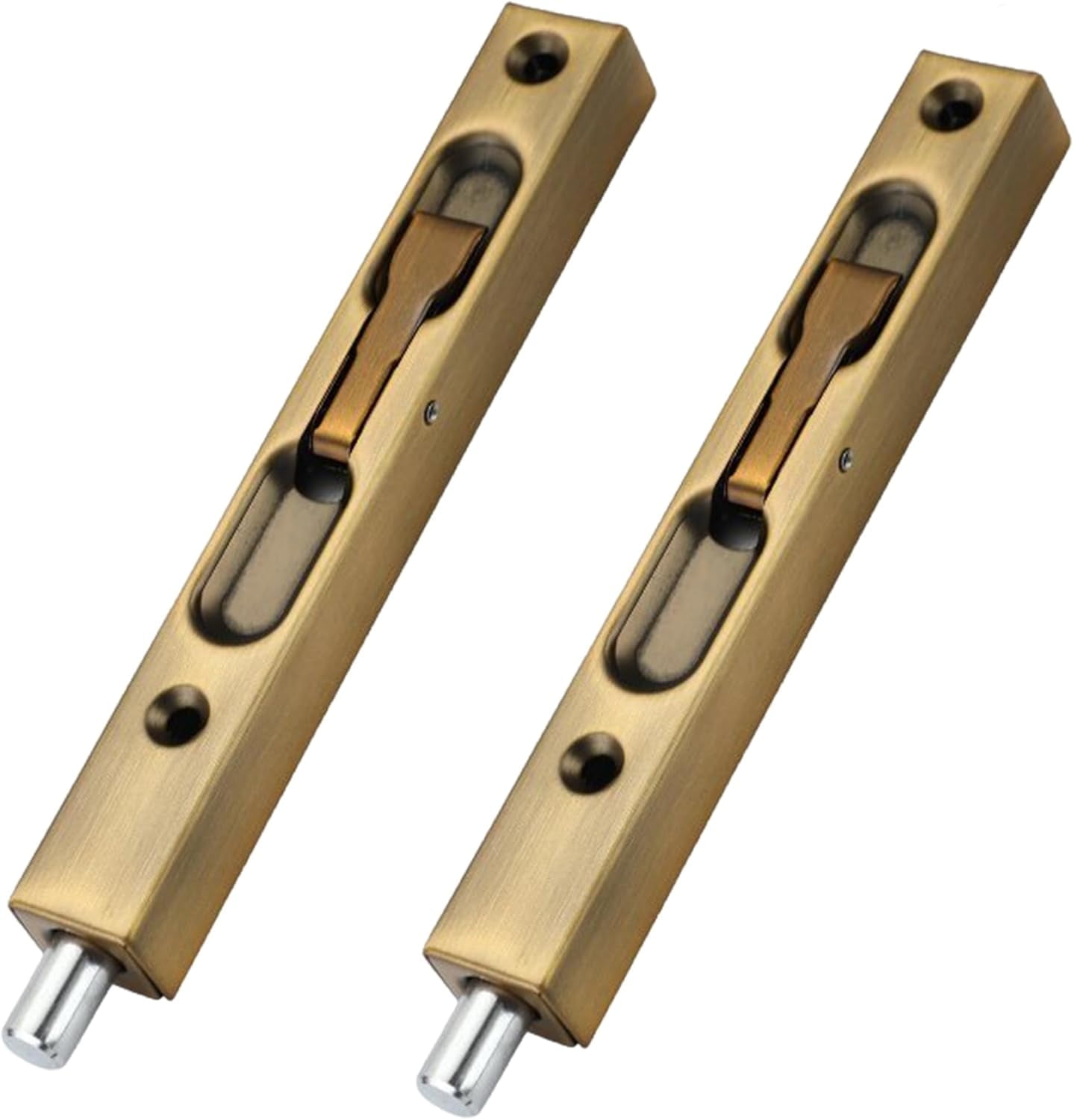 2Pcs Door Flush Bolts: 6 Inch Concealed Security Door Locks for French ...