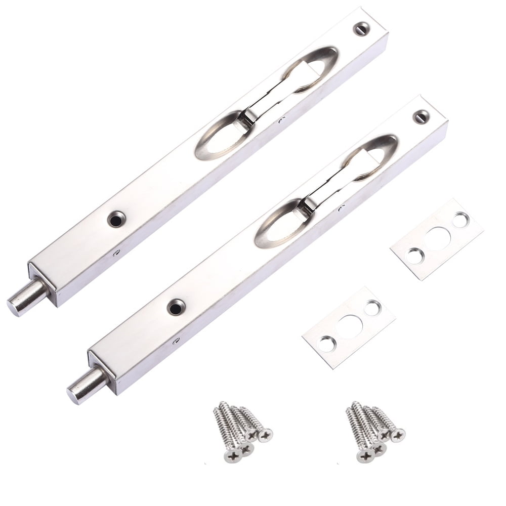 2Pcs Door Flush Bolts -Concealed Security Door Locks for Composite ...