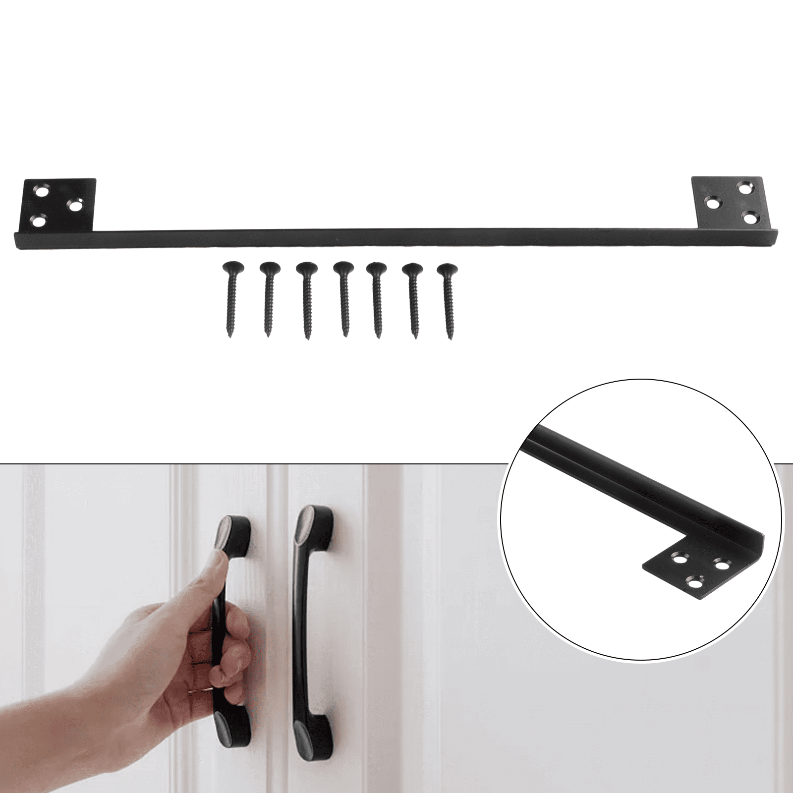 2Pcs Door Latch Guard Plate, Outswing Door Security Protector, L-Shaped ...