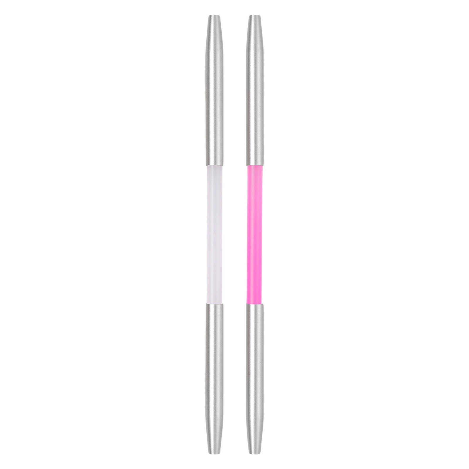 2Pcs Double Tip Nails Art Pen with Triangle Handle Clear Barrels and ...