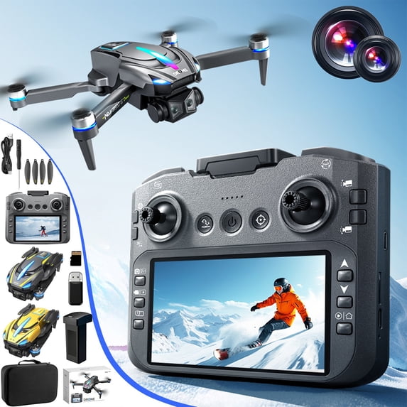 2Pcs Drone with Camera, Yrmaups 1080P ESC Camera Drone with Brushless ...
