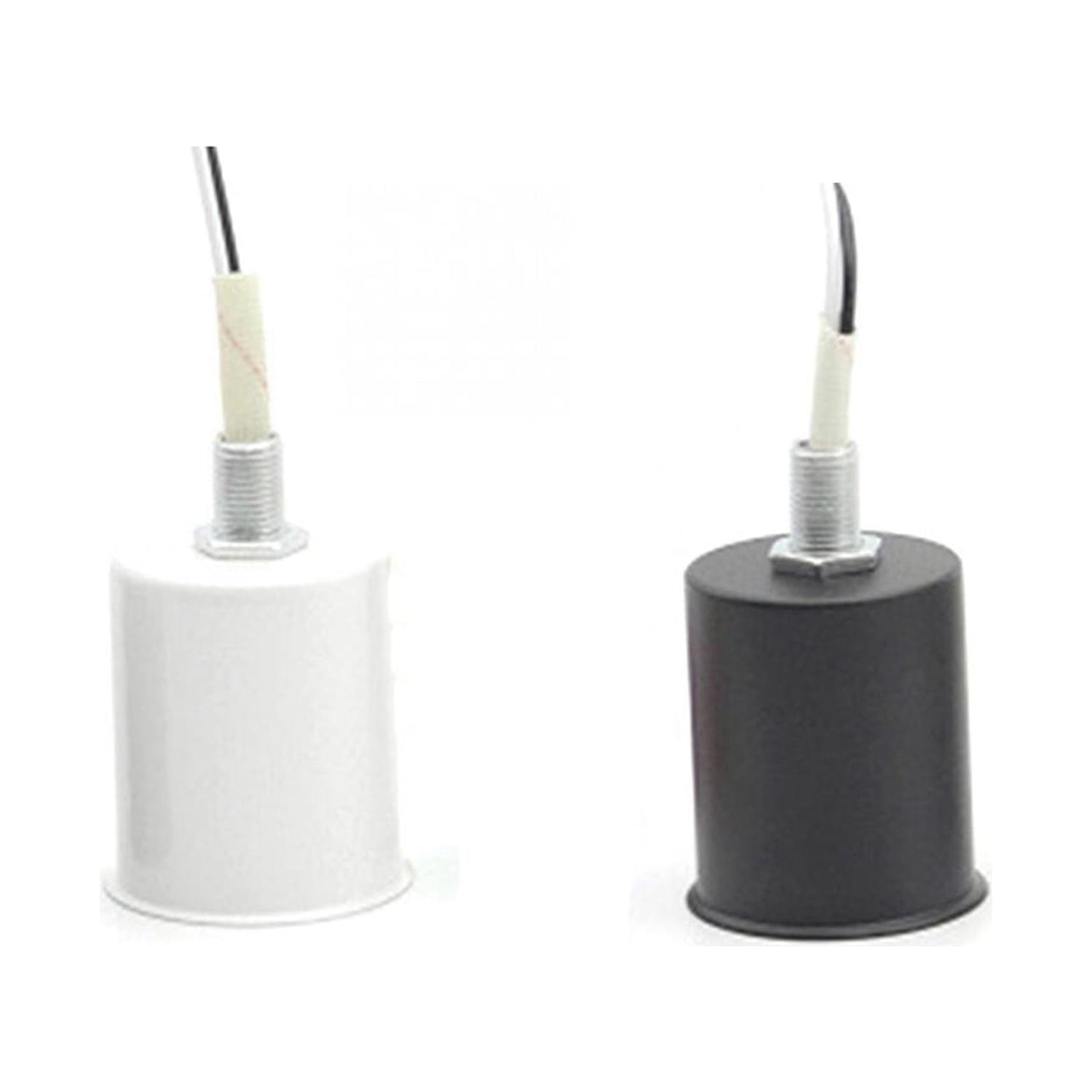 2Pcs E27 Ceramic Screw Base Round Led Light Bulb Lamp Socket Holder ...