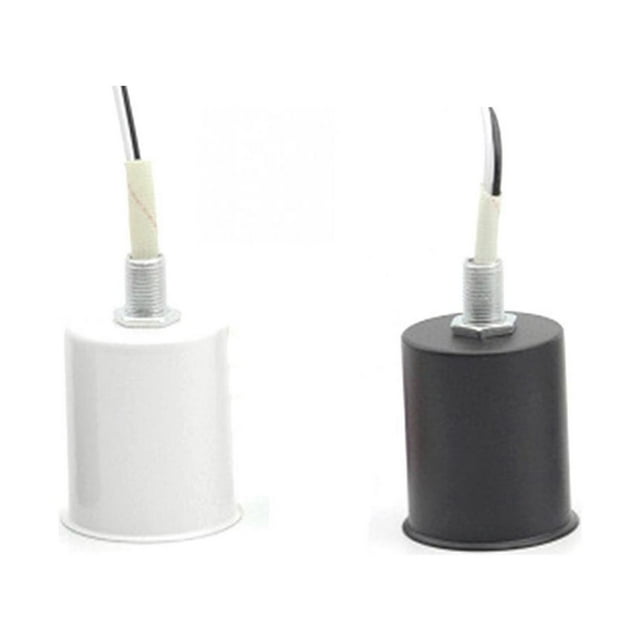 2Pcs E27 Ceramic Screw Base Round Led Light Bulb Lamp Socket Holder ...