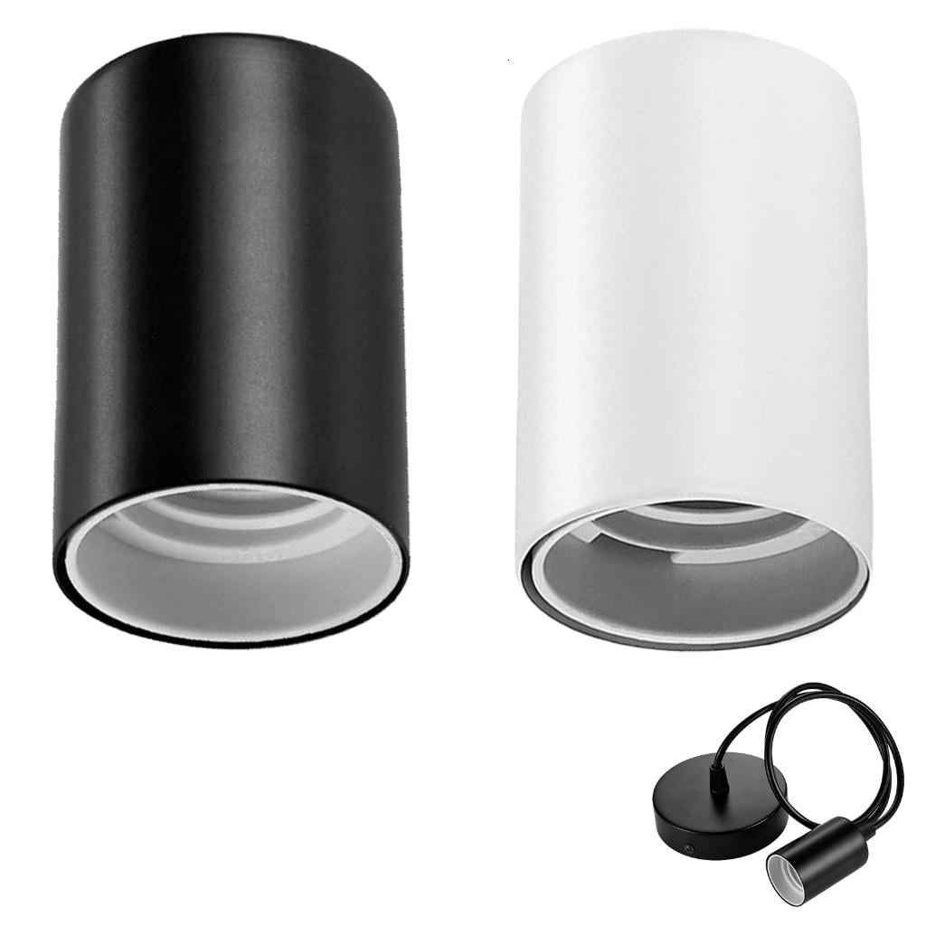 2Pcs E27 Screw Base Lamp Socket Adapter Light Mount Holder With Power ...