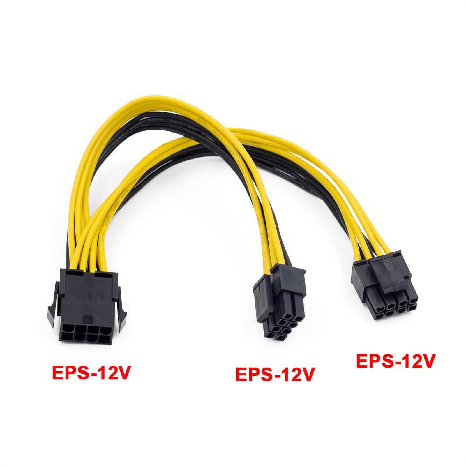 2Pcs EPS CPU 12V 8Pin Female to Dual 8Pin (4+4)Pin EPS 12V Male ...