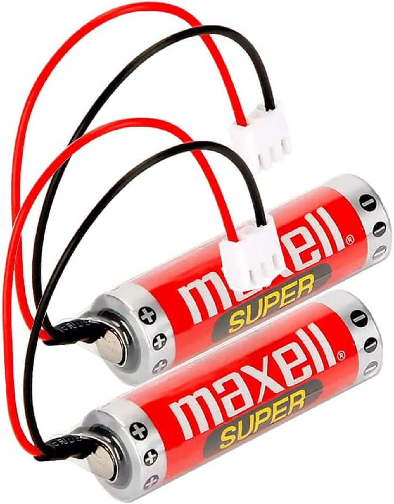 2Pcs ER6C AA PLC Battery 1800mah 3.6V Original MAXELL Replacement for ...