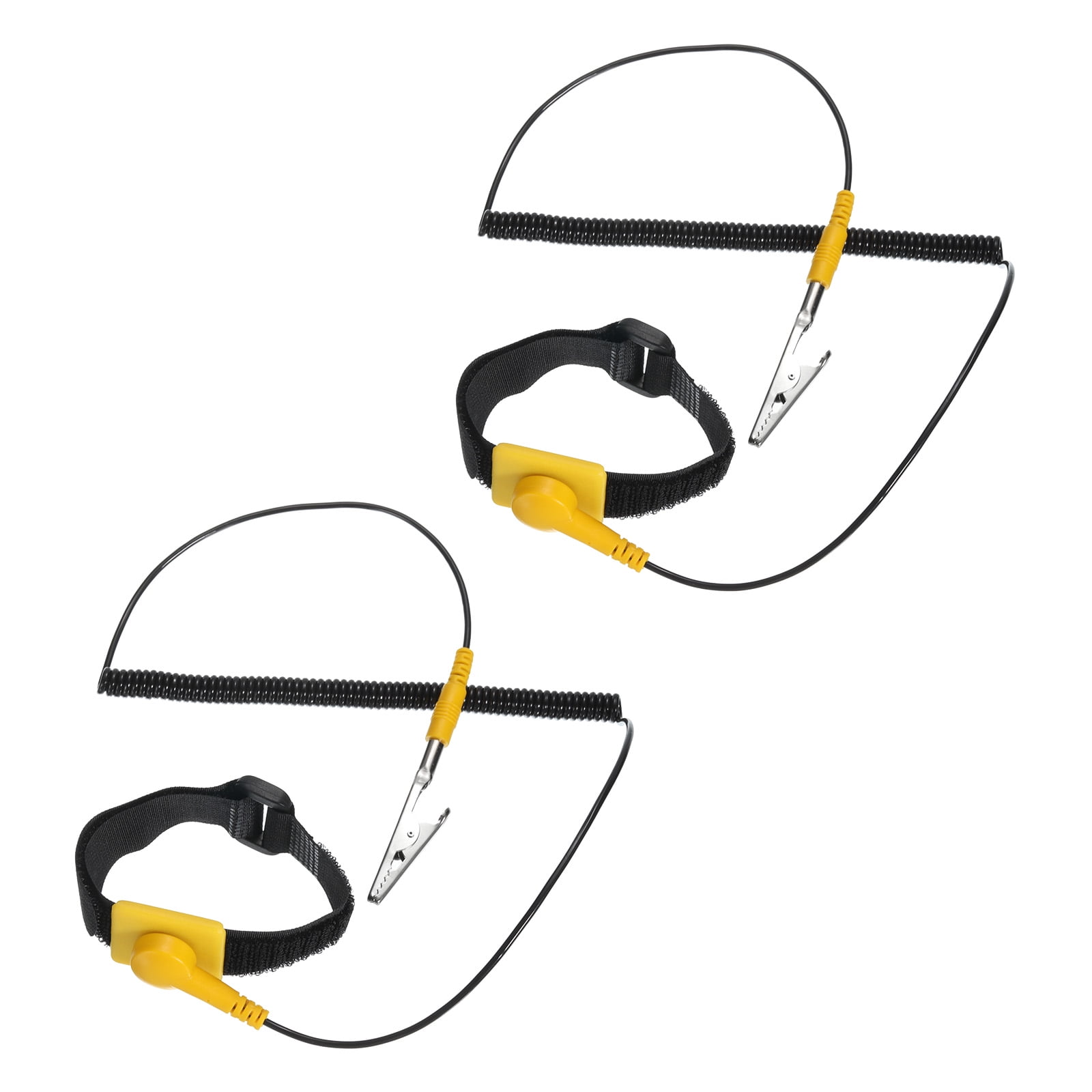 2Pcs ESD Corded Anti Static Wrist Strap 6ft Adjustable Hook&Loop ...