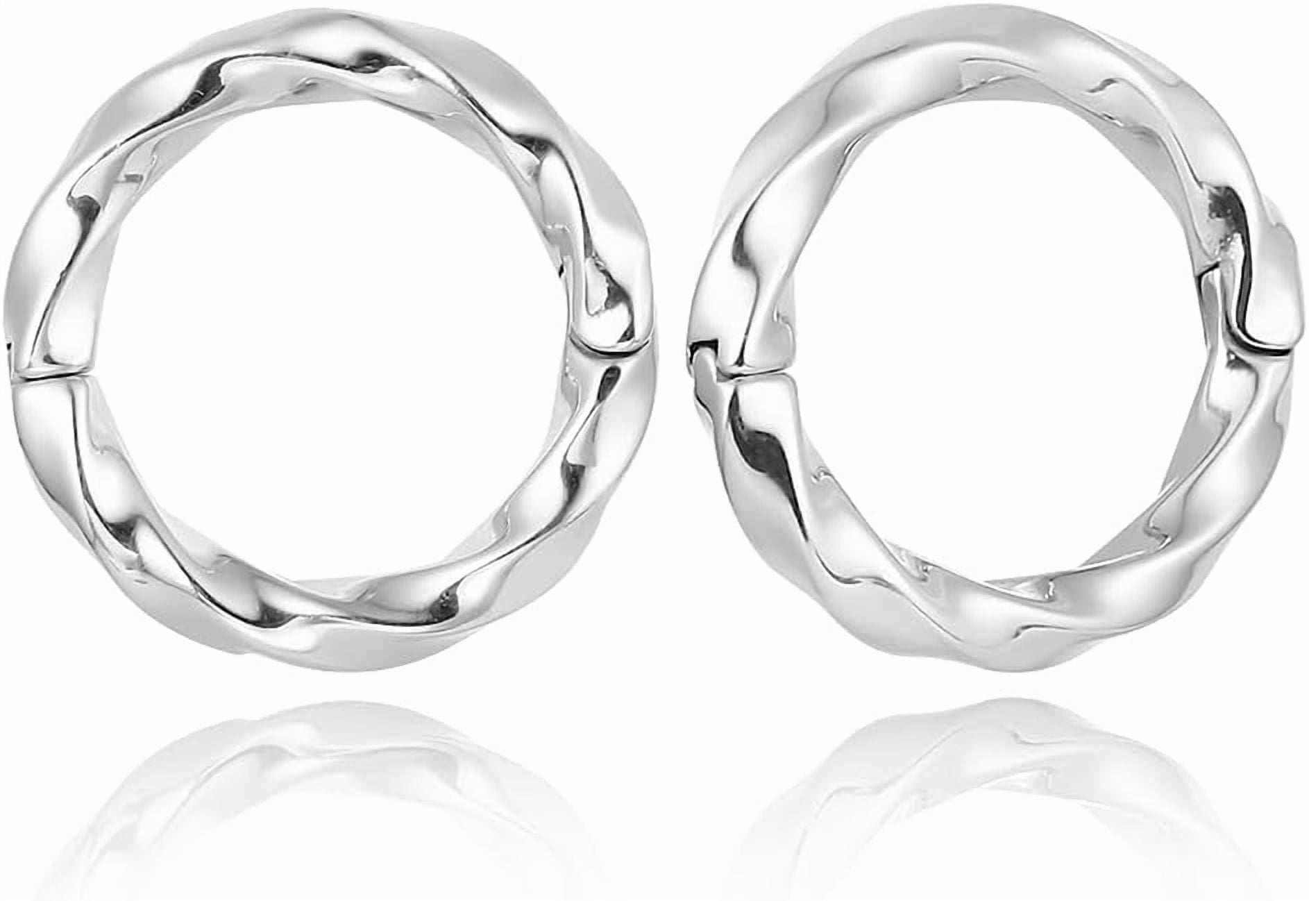 2Pcs Ear Hangers Weights for Stretched Ears, Heart/Hoops/Wing Designs ...