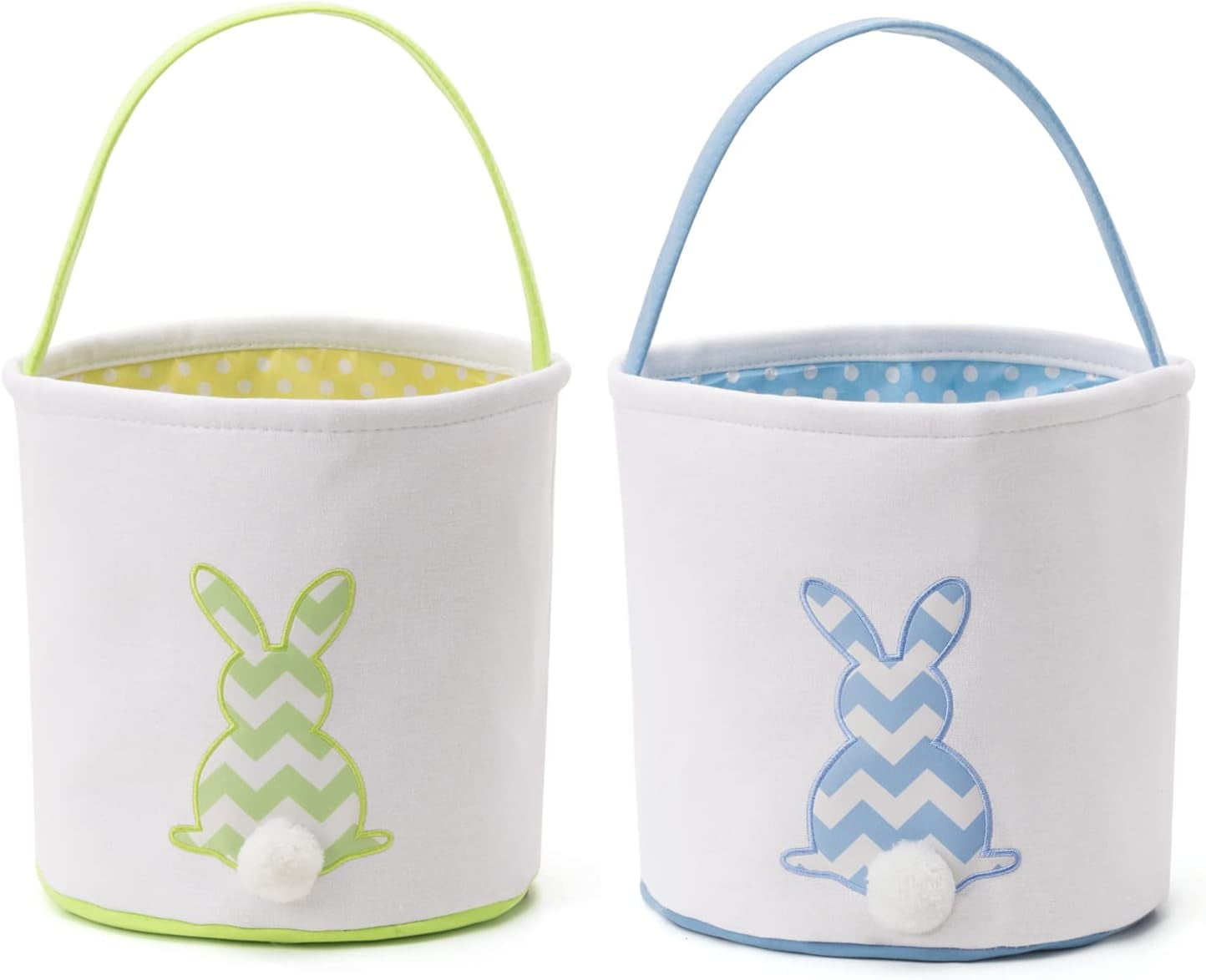2Pcs Easter Basket with Handle Easter Bucket Easter Baskets for Kids ...