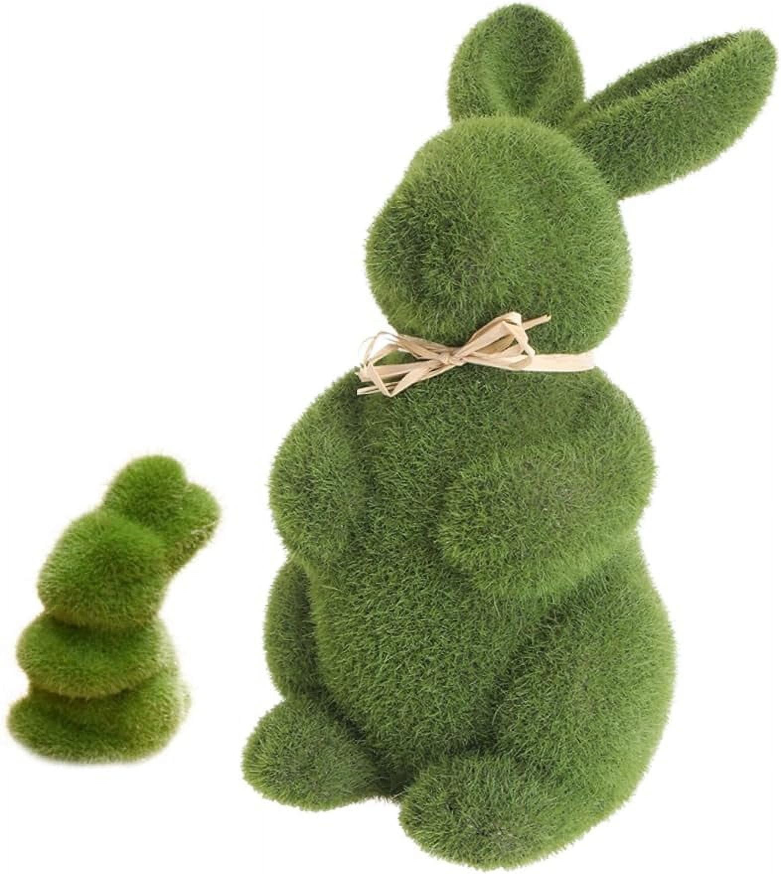 2Pcs Easter Moss Bunny Green Easter Grass Bunny Decor Easter Rabbit ...