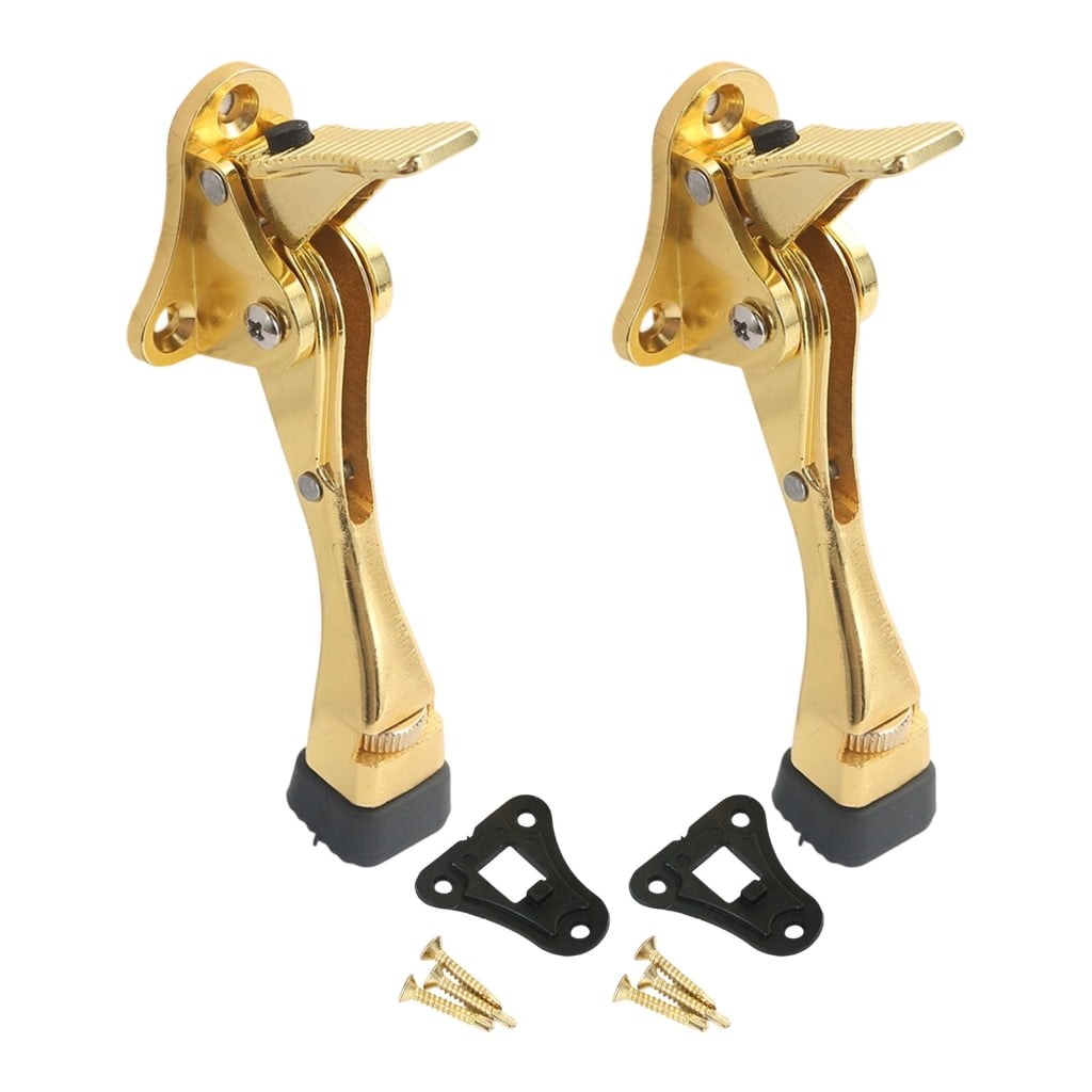 2Pcs Easy Pedals Kick Down Door Stop Adjustable Door Holder Wall ...