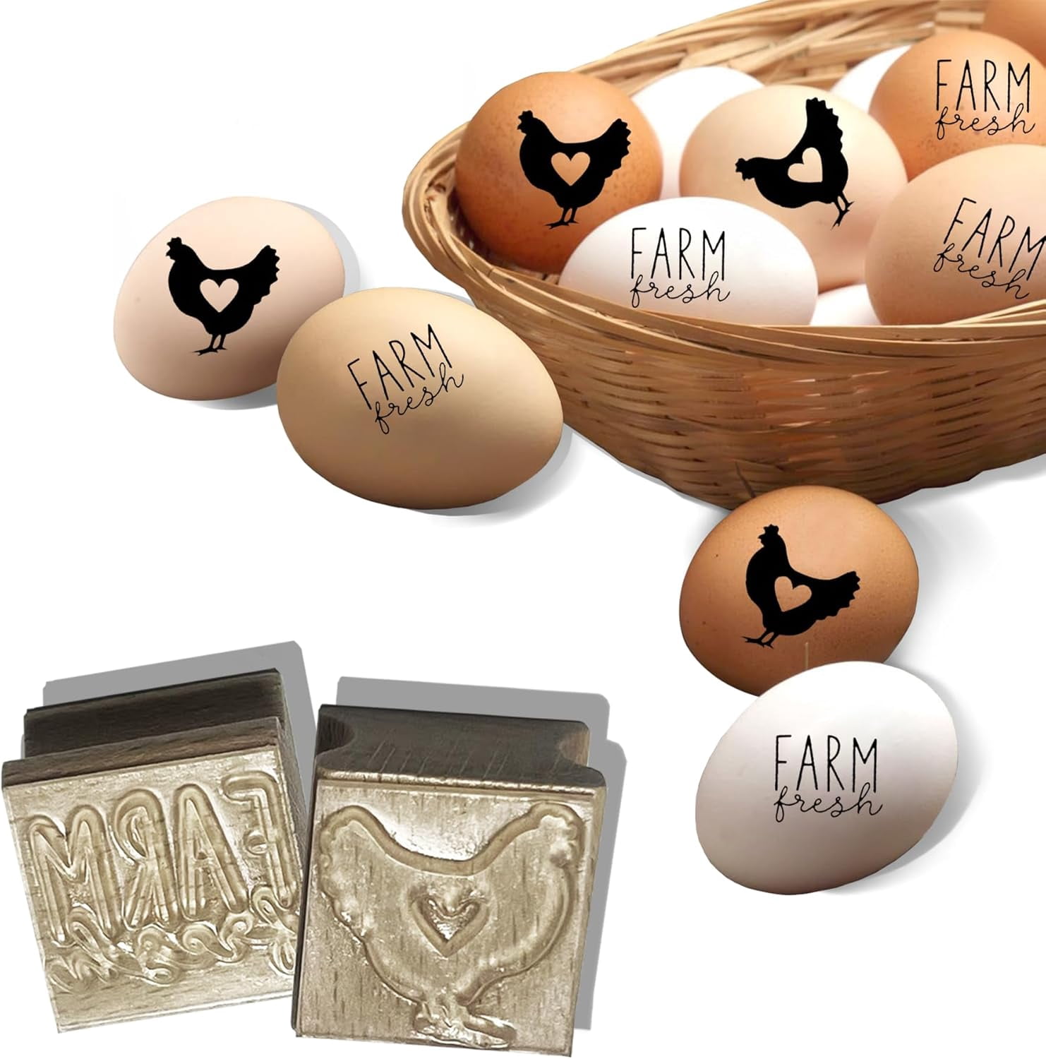 2Pcs Egg Stamps,Chicken Egg Stamp, Egg Stamps for Fresh Eggs, Farm ...