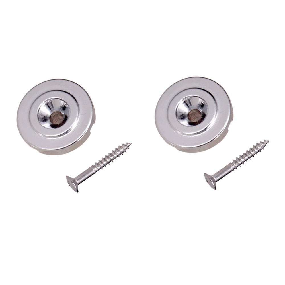 2Pcs Electric Bass String Trees Retainers Guide Guide Chrome Black With ...