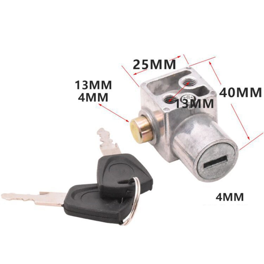 2Pcs Electric Bicycle E-Bike Battery Saddle Tube Lock Key Anti-Theft ...