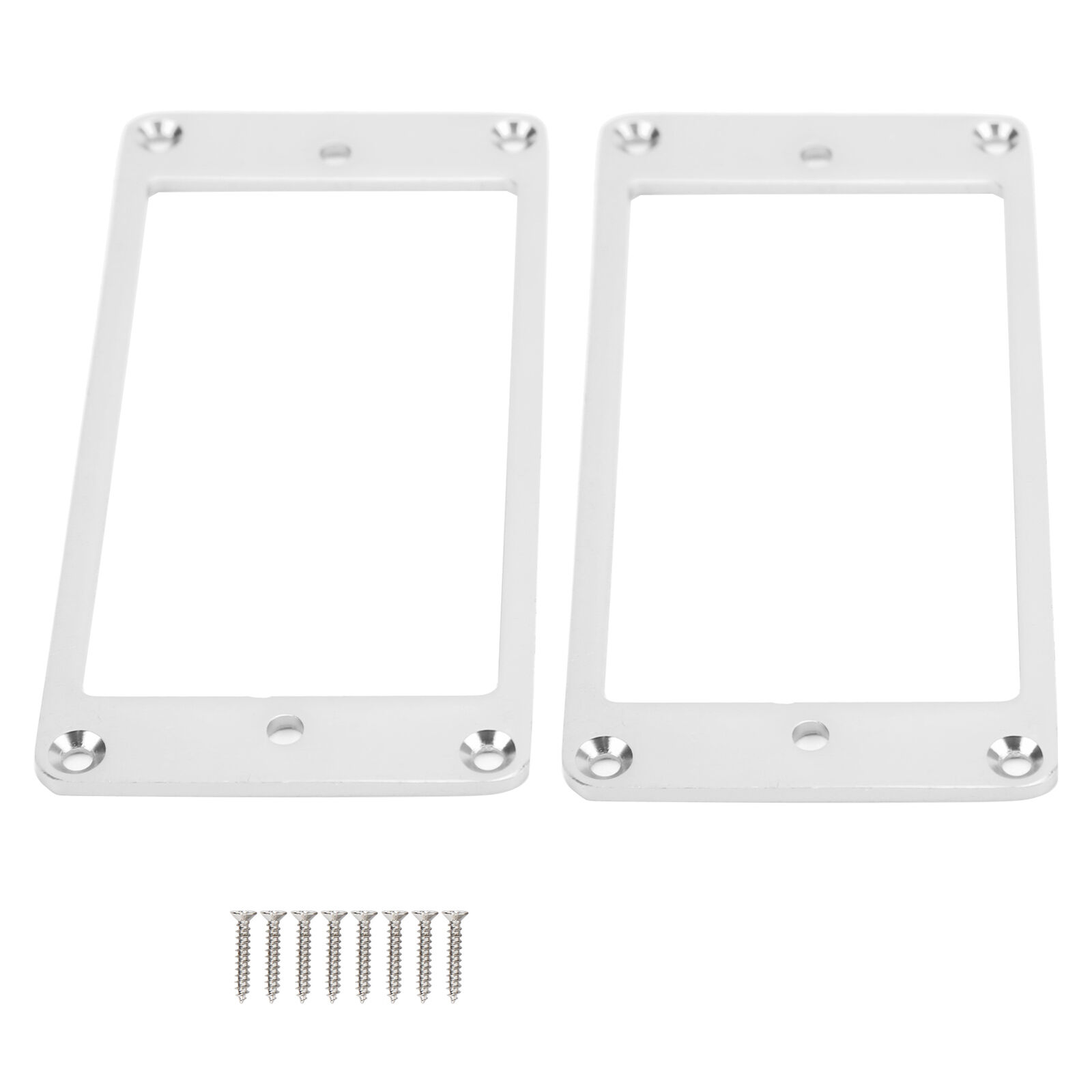 2Pcs Electric Guitar Pickup Ring Metal Flat Mounting Frame Musical ...