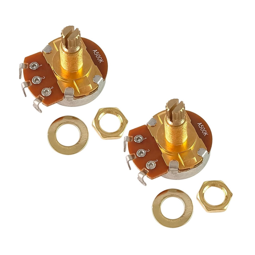 2Pcs Electric Guitar Pots A500K/B500K Linear Taper Guitar Potentiometer ...