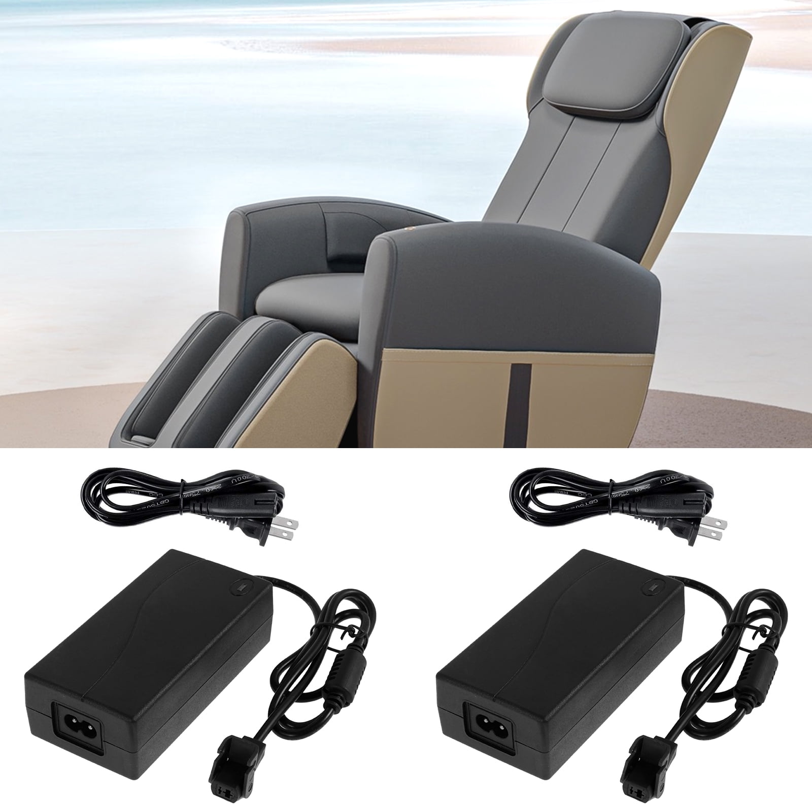 2Pcs Electric Recliner Power Supply 29V 2A Sofa Chair Adapter 2 Pin DC ...