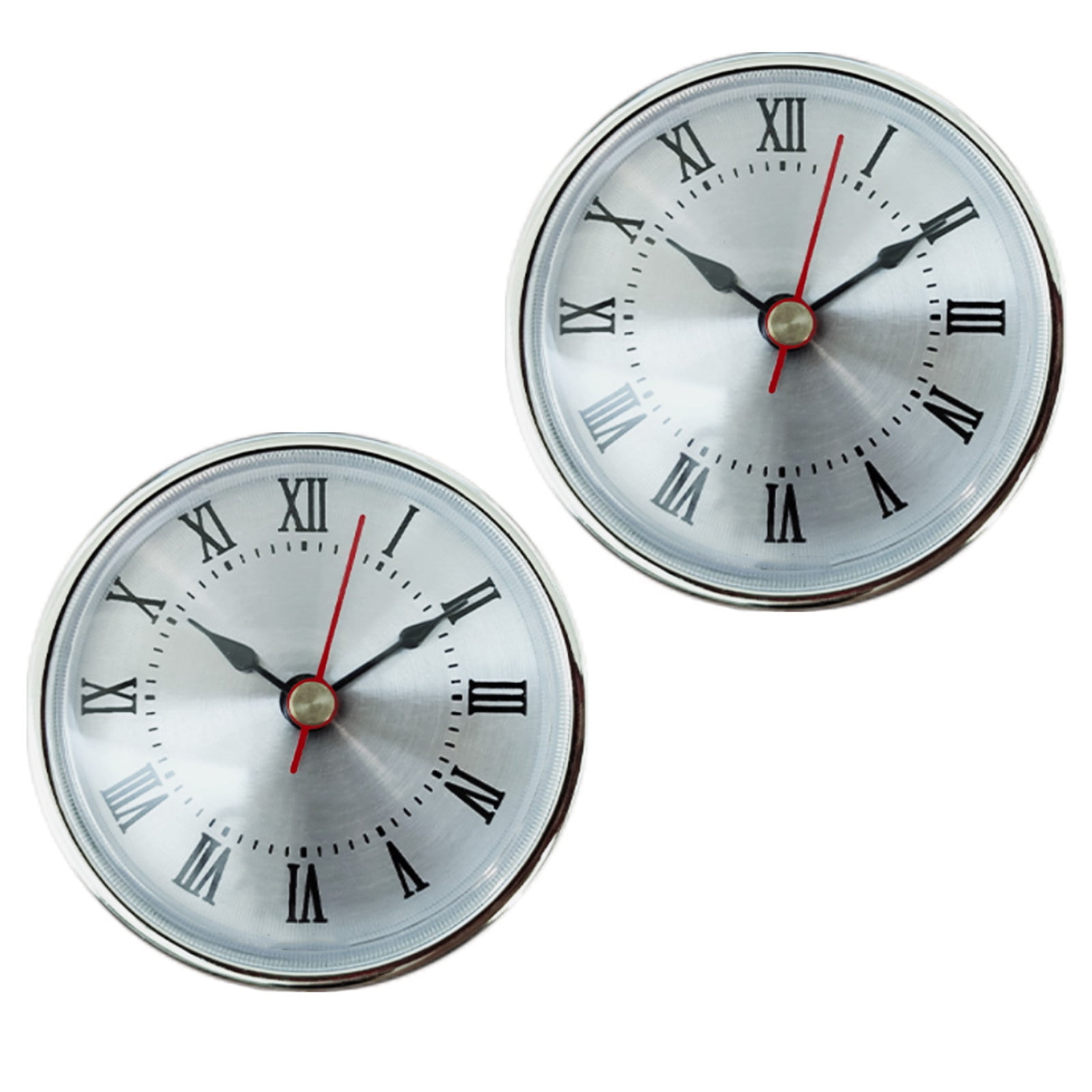 2Pcs Elegant 65MM Quartzs Clock Insert for Repair with Roman/Arabic ...
