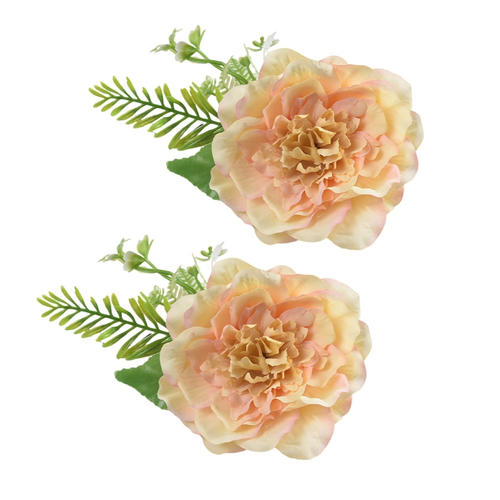 2Pcs Elegant Artificial Flower Curtain Holders Tiebacks Clips ...