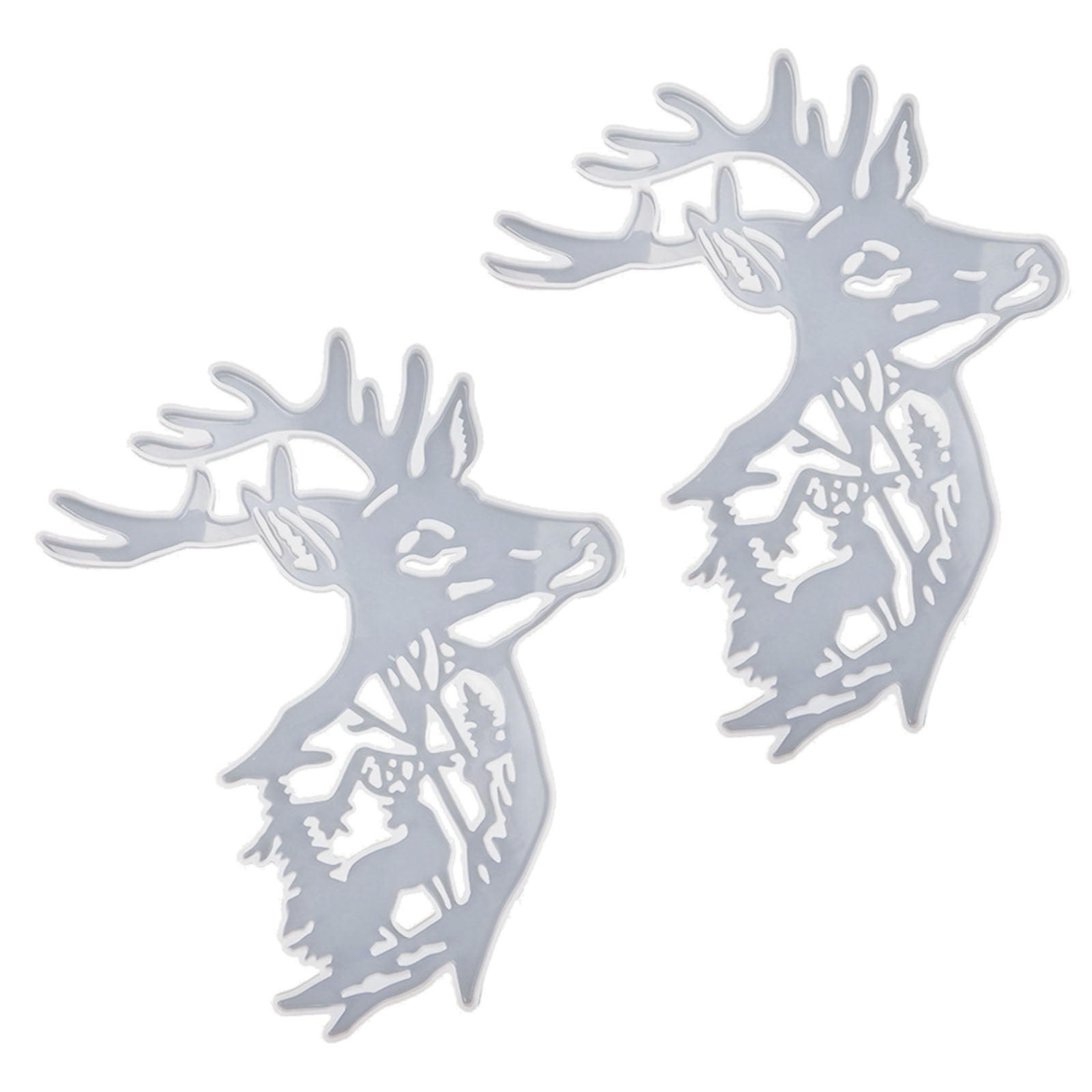 2Pcs Elk Resin Molds Christmas Deer Silicone Molds Animal Epoxy Casting ...