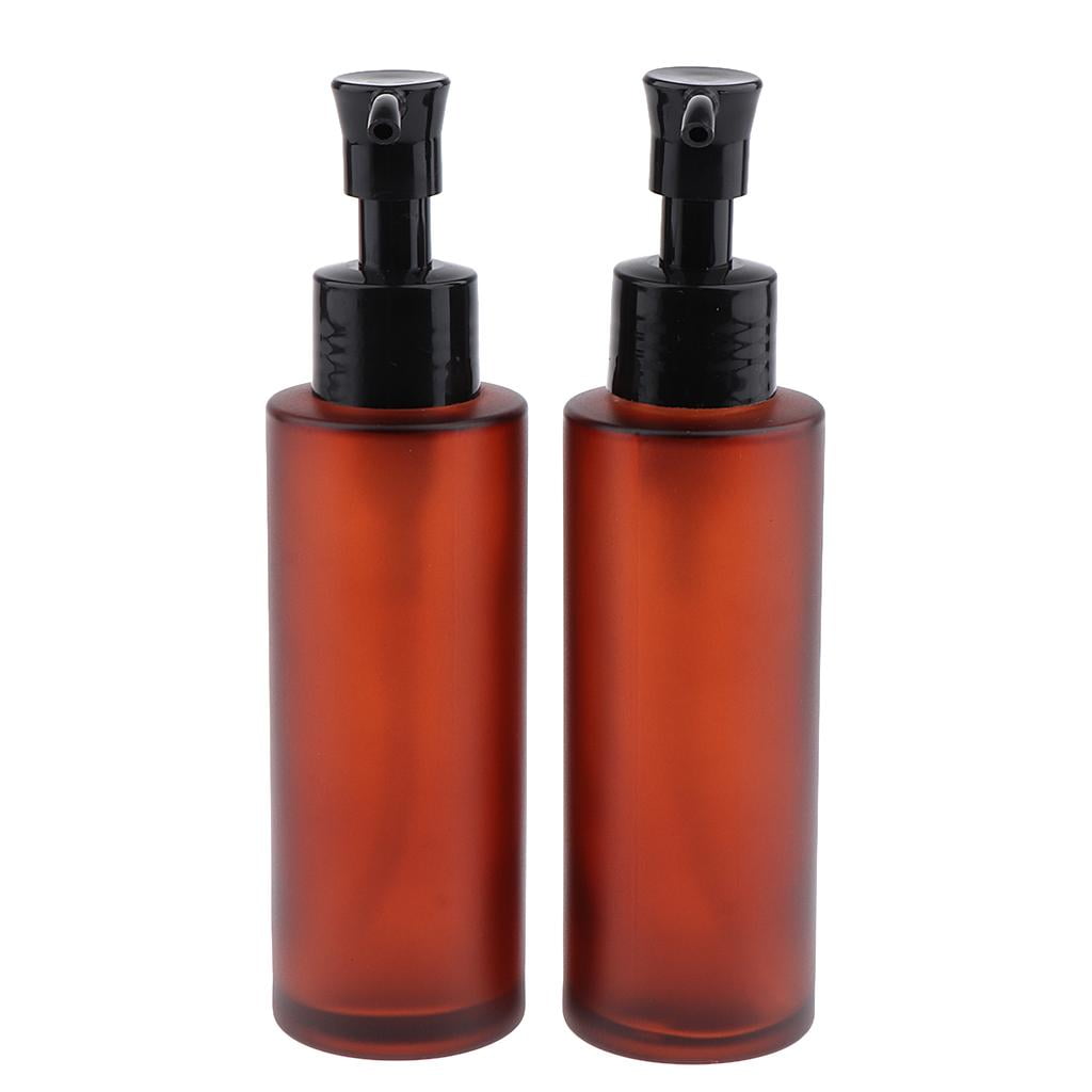2Pcs Empty Glass Pump Bottles - Refillable Cosmetic Containers - great ...
