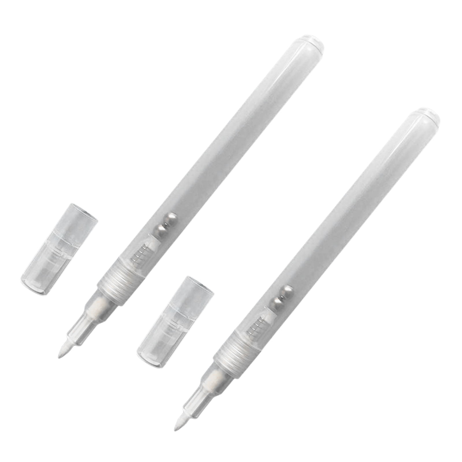 2Pcs Empty Paint Pens Flat or Round Tip Acrylics Empty Marker ...