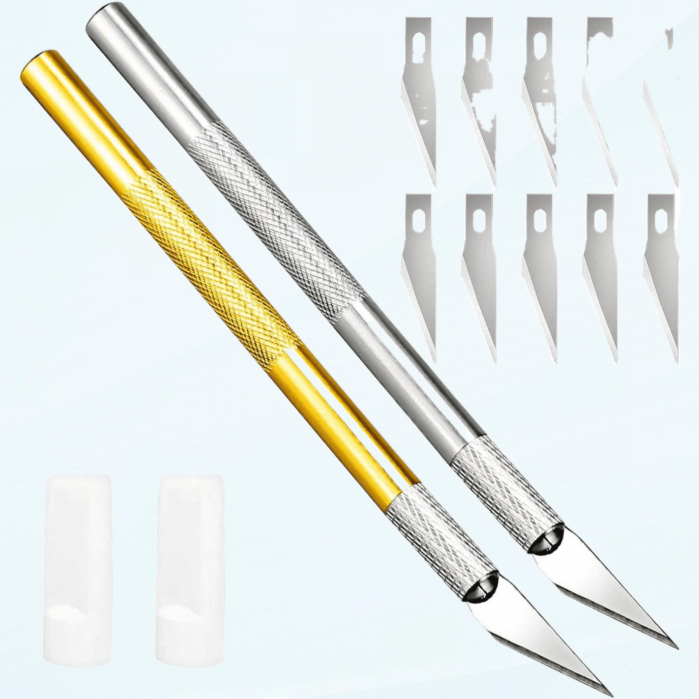 2Pcs Exacto Knife, Professional Craft Knife with 12 Spare Replacement ...