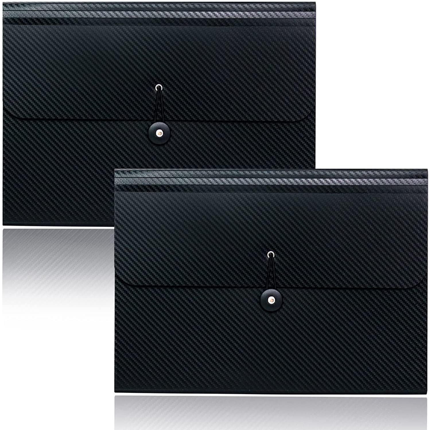 2Pcs Expanding File Folder, 13 Pockets File Organizer Accordion File ...