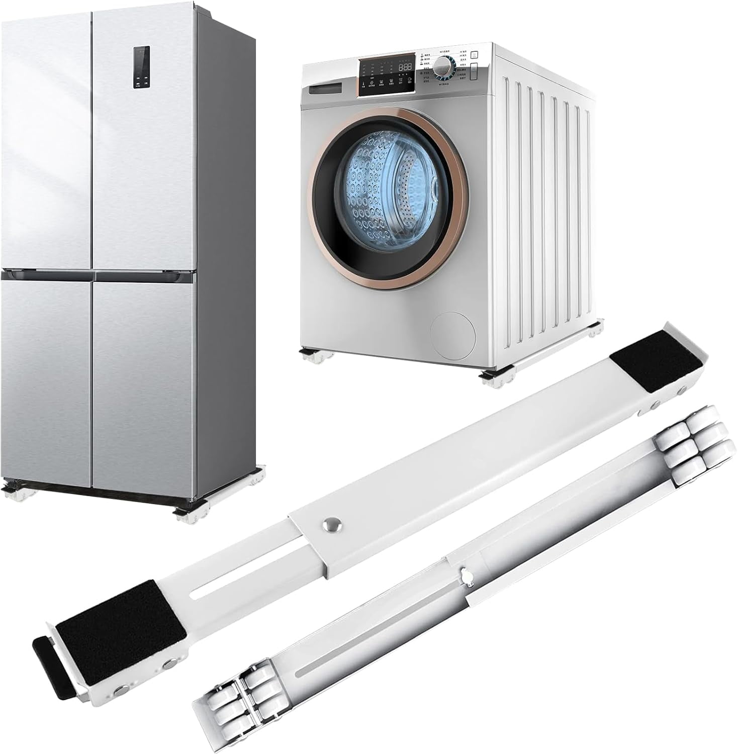 2Pcs Extendable Appliance Furniture Dolly Mobile Roller, Heavy Duty ...