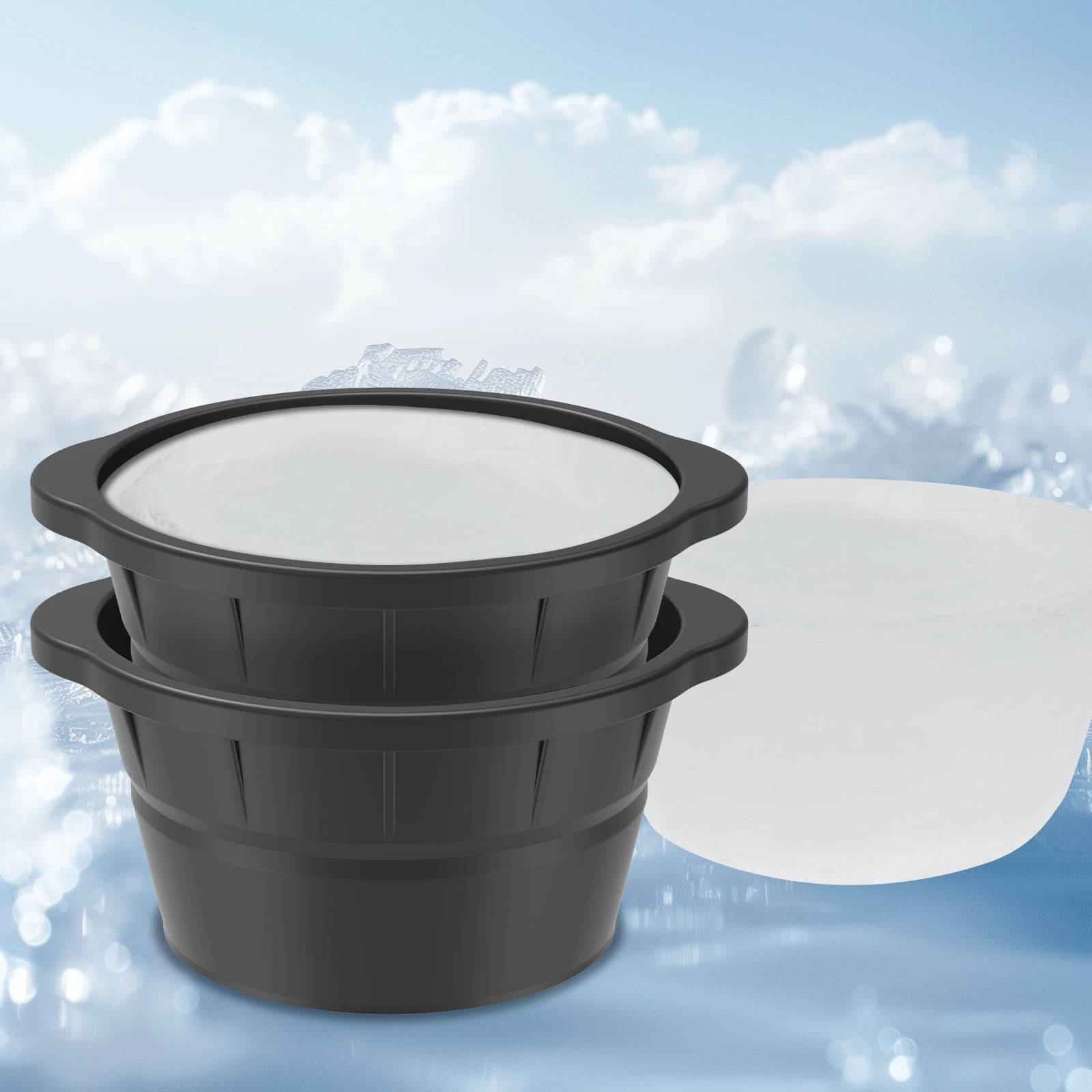 2Pcs Extra Large Ice Block Mold Silicone Big Ice Cube Tray 8 Pounds ...