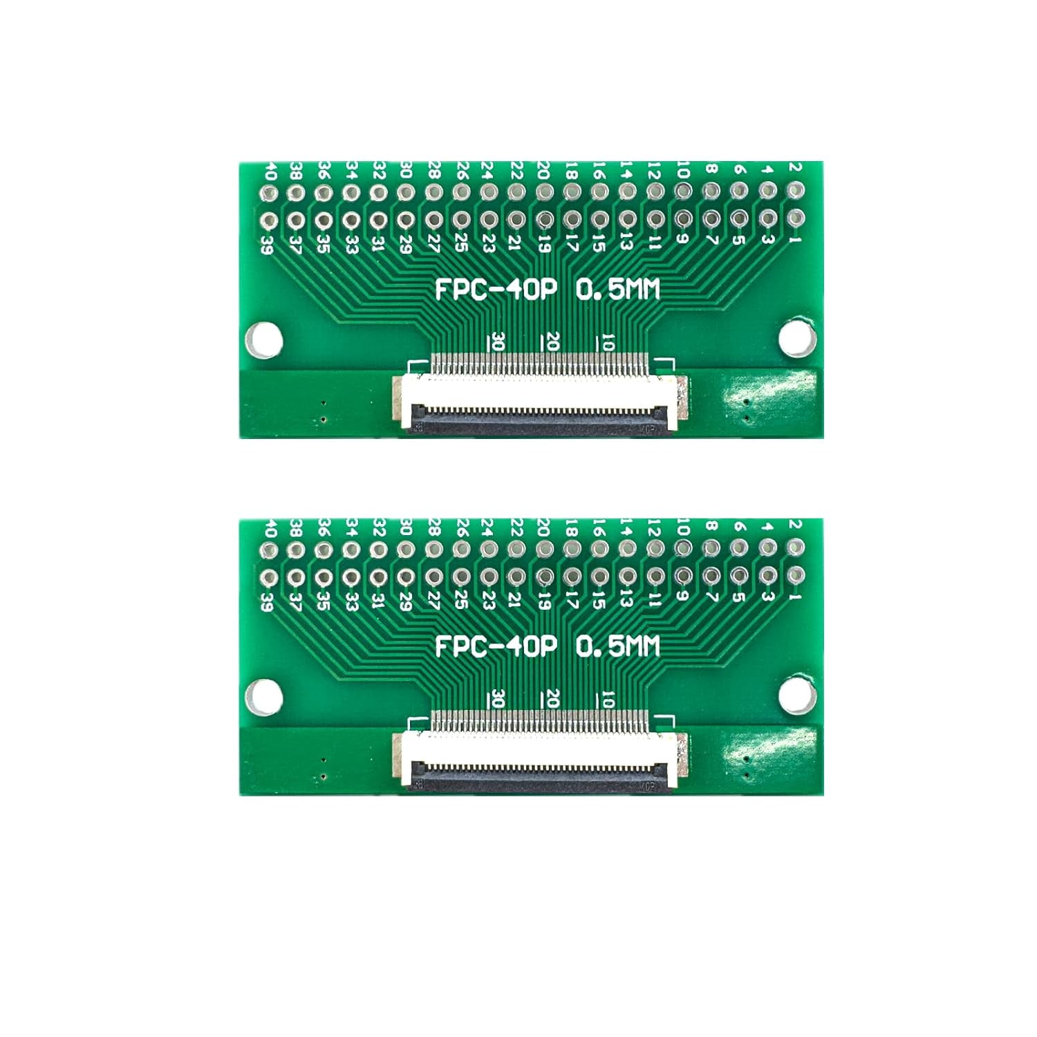 2Pcs FFC FPC PCB Converter Board 40 Pin 1mm 0.5mm(Connector pre-soldered) Pitch to Dip 2.54mm ...