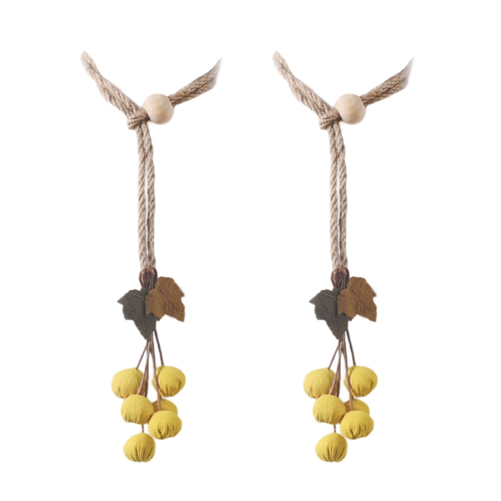 2Pcs Fabric Pumpkin Hanging Balls Curtain Tiebacks Drapery Holdbacks ...
