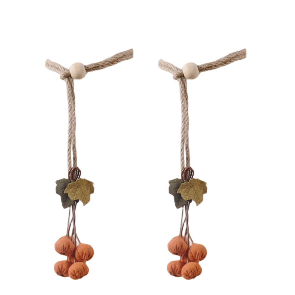 2Pcs Fabric Pumpkin Hanging Balls Curtain Tiebacks Drapery Holdbacks ...