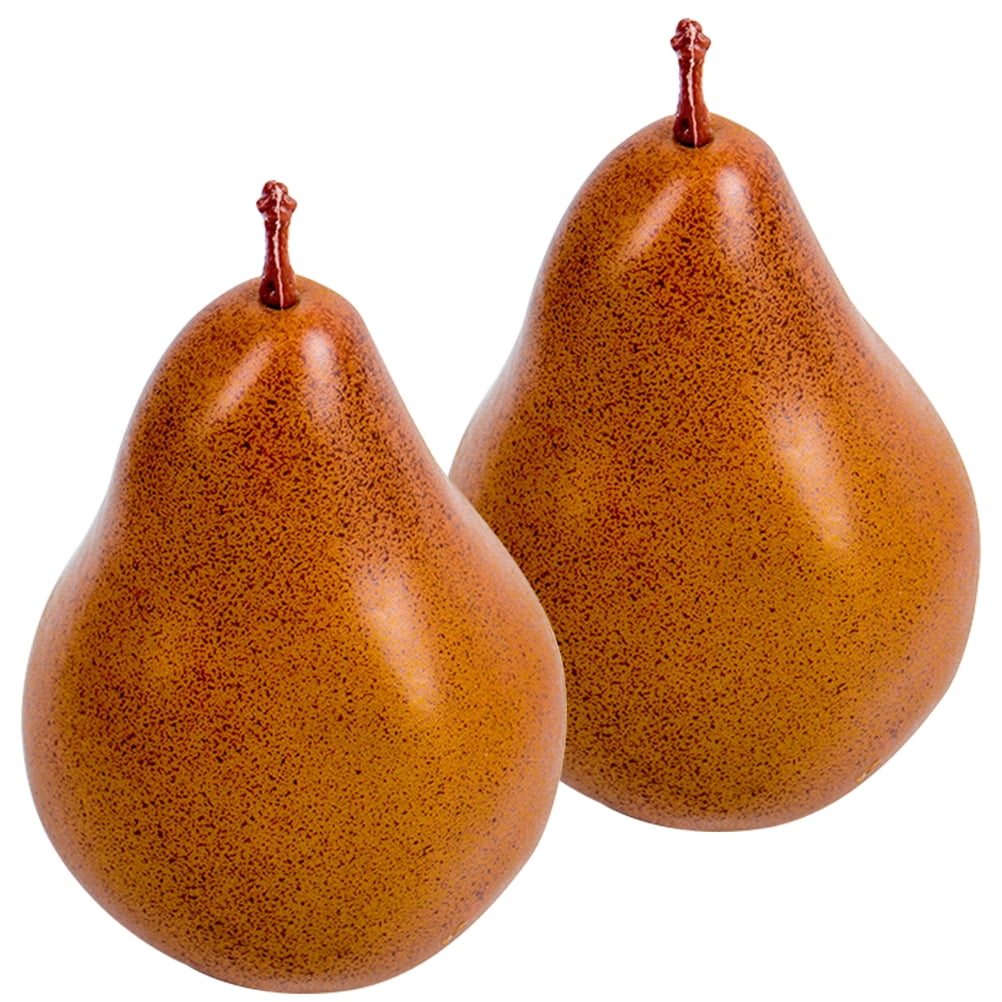 2Pcs Fake Pears Fruit Shop Model Supermarket Pear Ornament Office ...