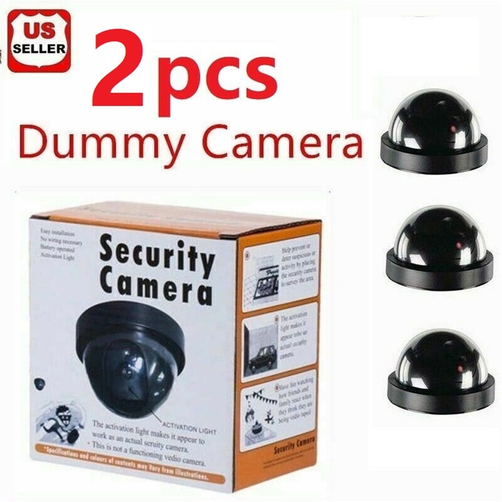 "LINKPAL Dummy Dome CCTV Cameras, 2Pcs, Blinking Red LED Light, Indoor ...