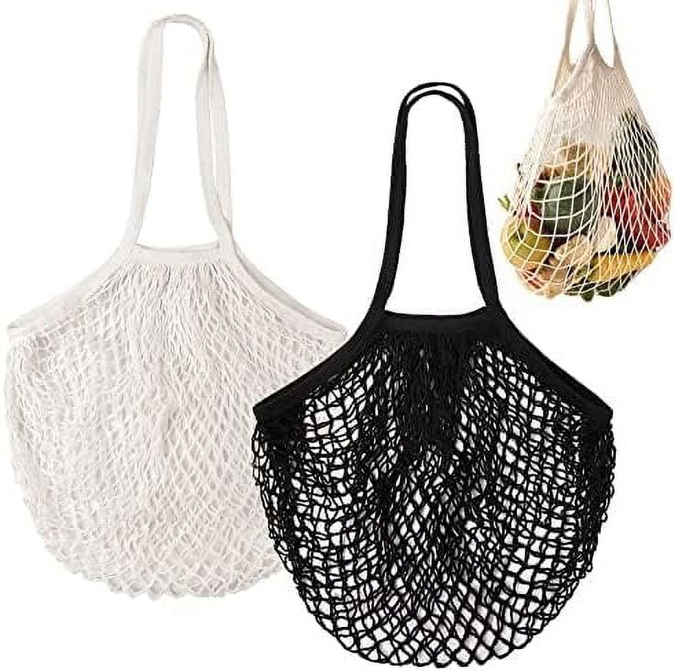 2Pcs Fashion Storage Mesh Bag Reusable Fruit Mesh Bag Shopping Mesh Bag ...