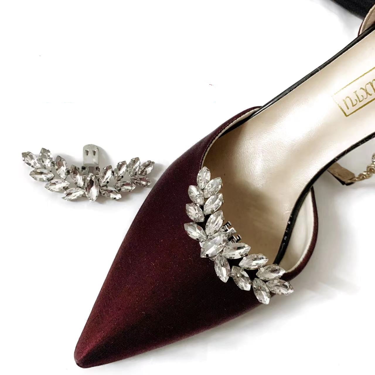 2Pcs Fashion Womens Crystal Rhinestone Shoe Clips Decorations for ...