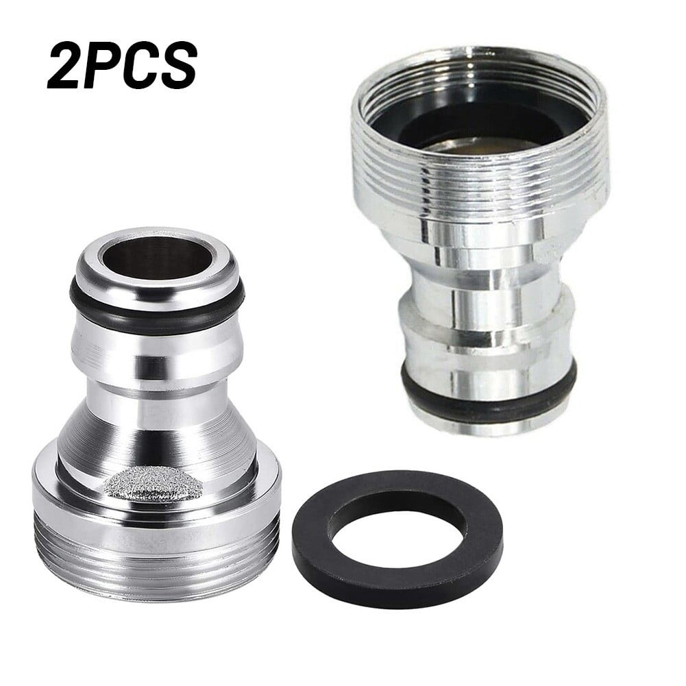 2Pcs Faucet Adapter Garden Hose Brass Plug-In Coupling M22 Ig M24 Ag ...