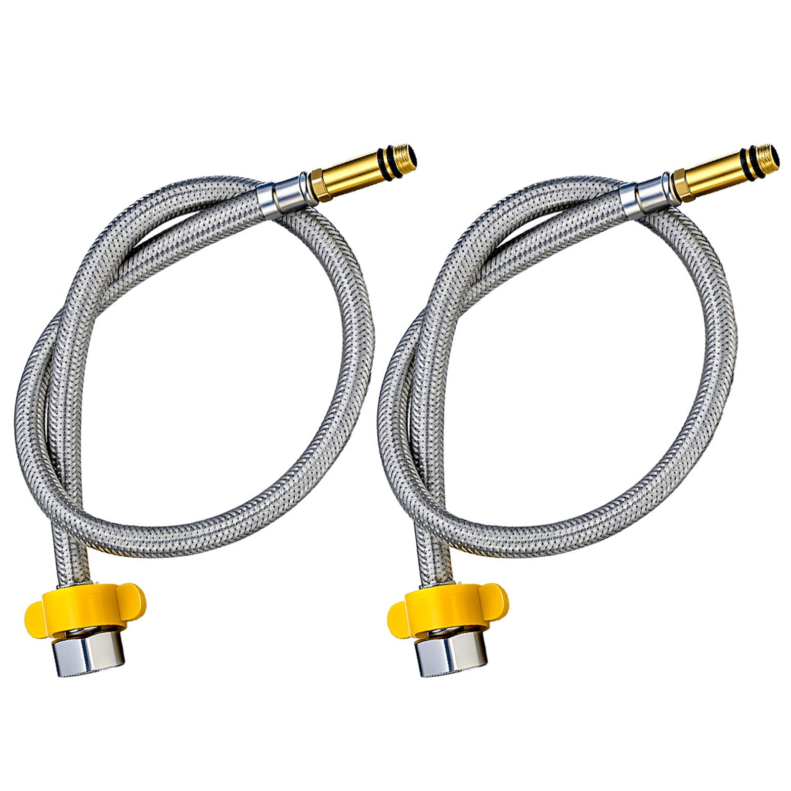 2Pcs Faucet Hose Hot and Cold Water Inlet Pipe Stainless Steel Heater ...