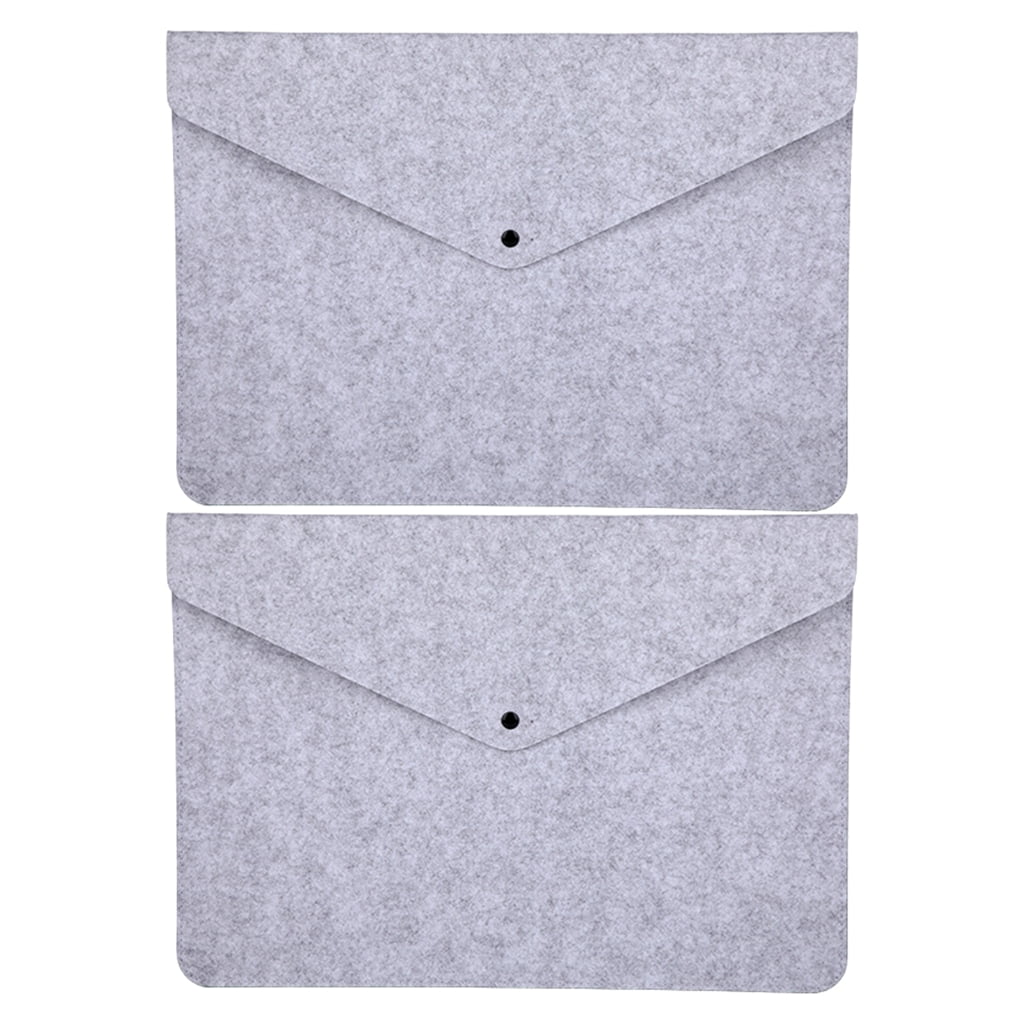 2Pcs Felt Storage Pouches Felt Folder Expanding File Folders Document ...