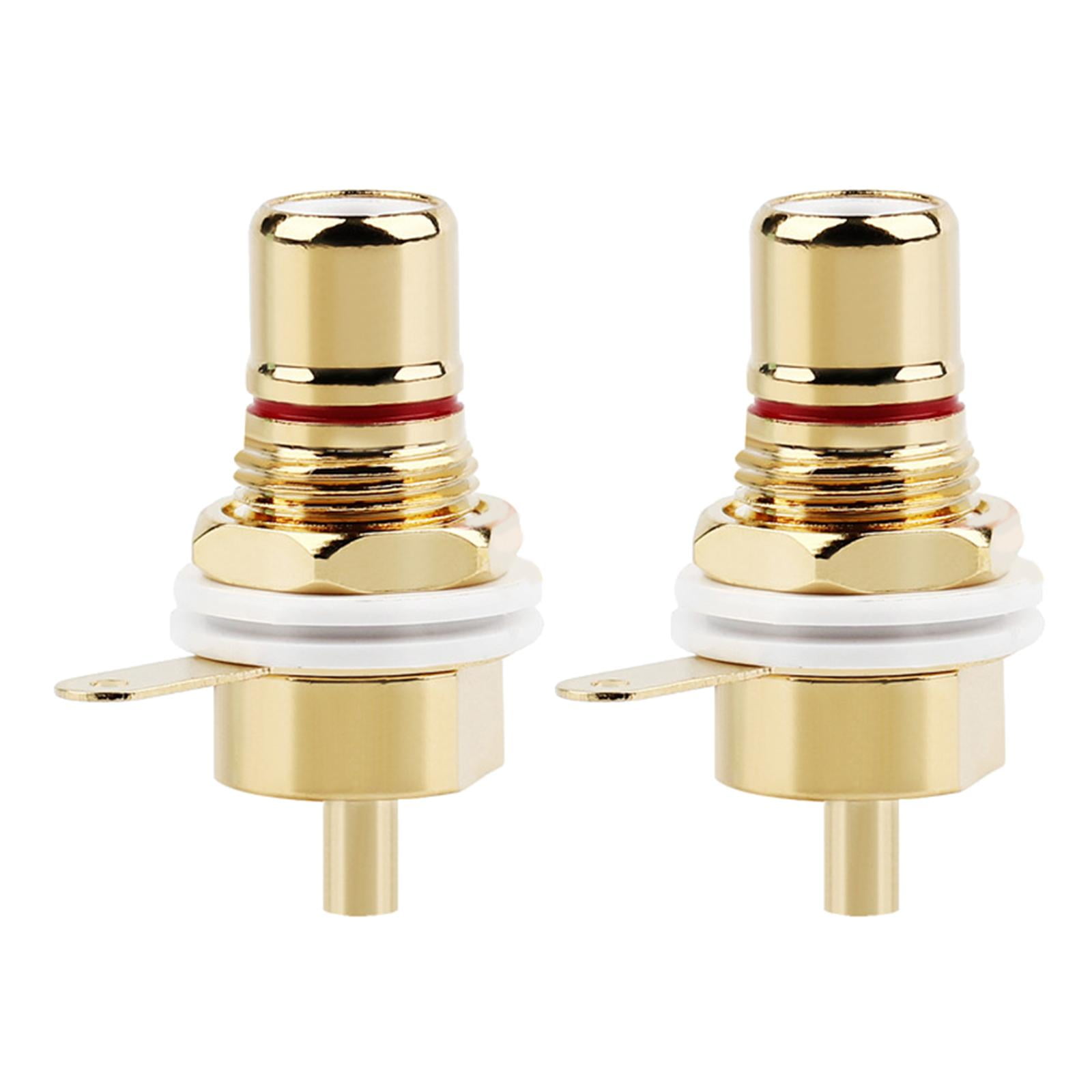 2Pcs Female Connector Connectors Panel Mount Signal Chassis Terminal ...